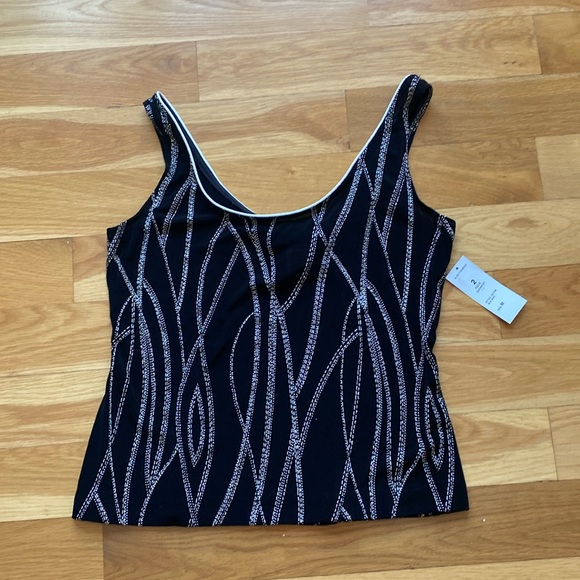 Alex Evenings | Tops | Nwt Alex Sparkle Tank One Piece Of A Two Piece ...